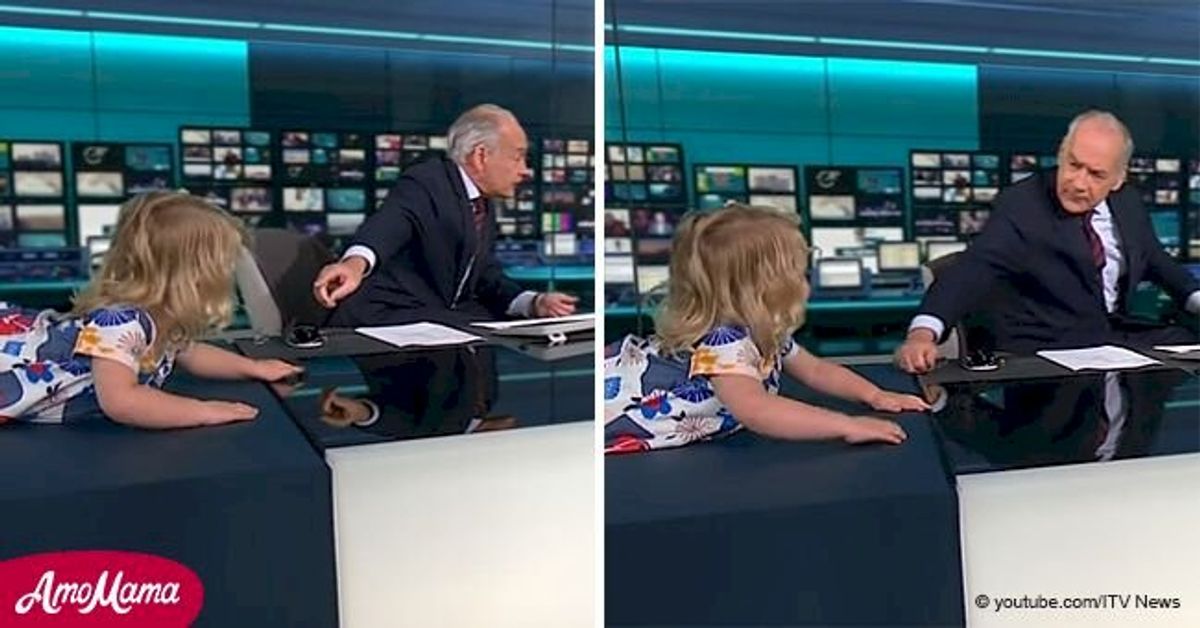Traviesa niña de 2 años se adueña de transmisión en vivo de las noticias