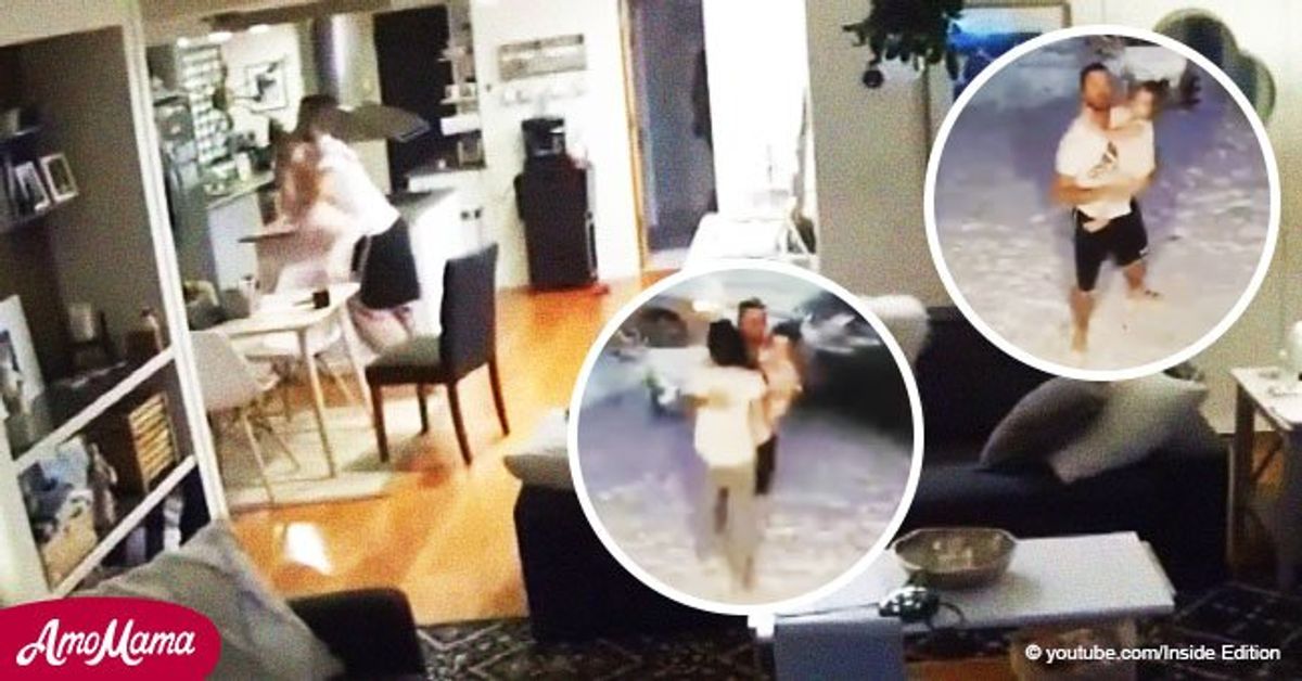 Momento increíble en que papá pone a su hija a salvo durante terremoto ...