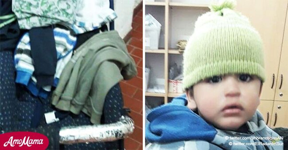 Bebé de 1 año y medio es abandonado con toda su ropa y una desgarradora ...