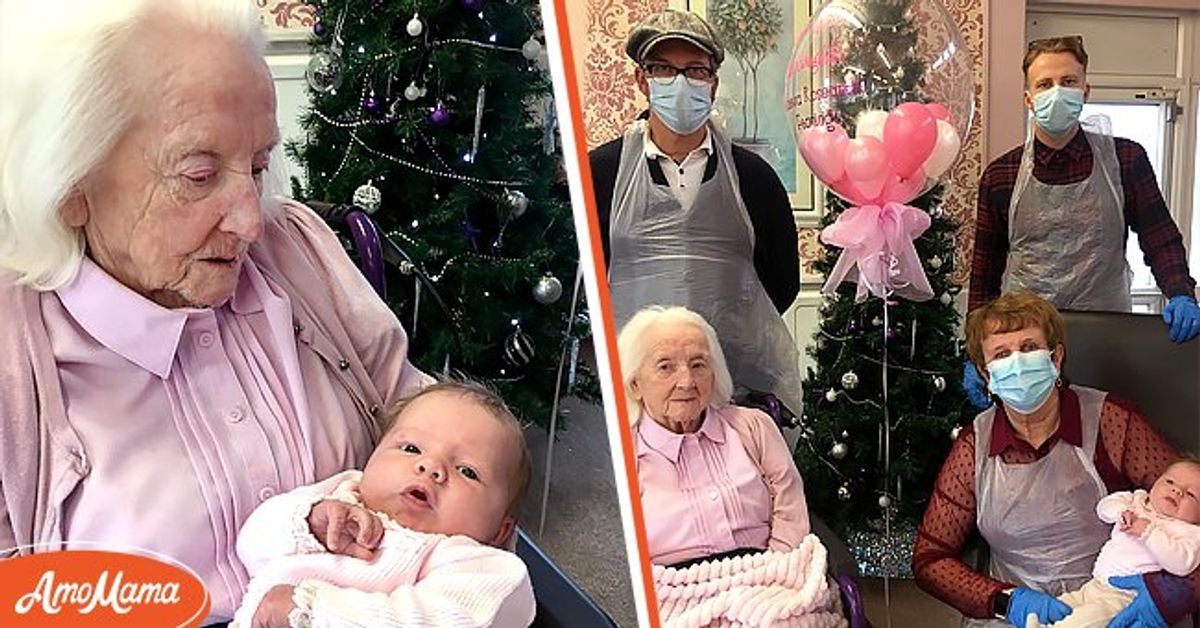 Tatarabuela de 100 años está llena de alegría por la primera niña en su ...