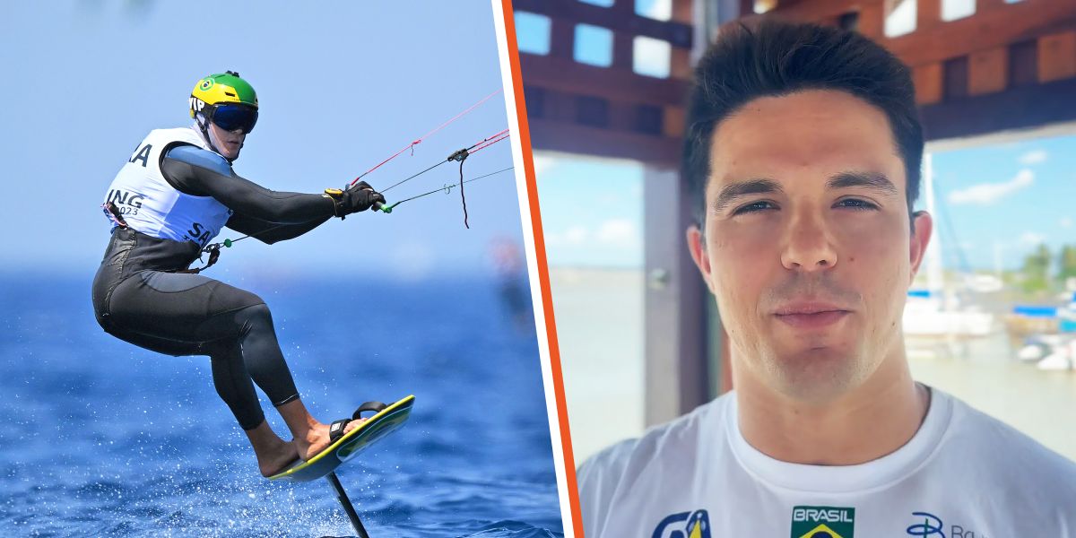 El surfista olímpico de kitesurf Bruno Lobo rescata a una mujer que se ...