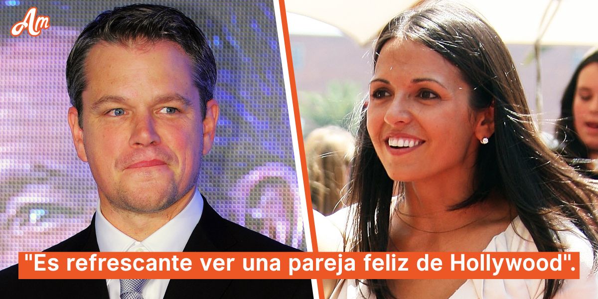 "Como debe ser": Matt Damon y su esposa desde hace 17 años se besan ...