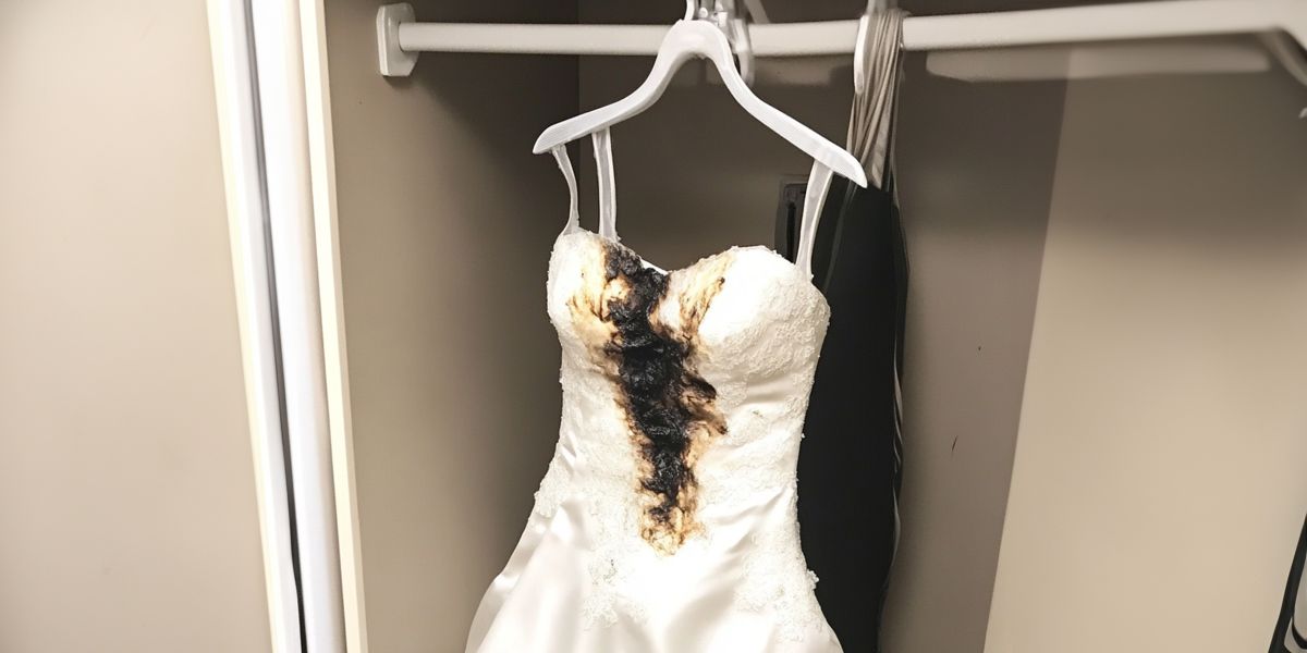 Encontré mi vestido de novia estropeado con de una plancha - Me quedé ...